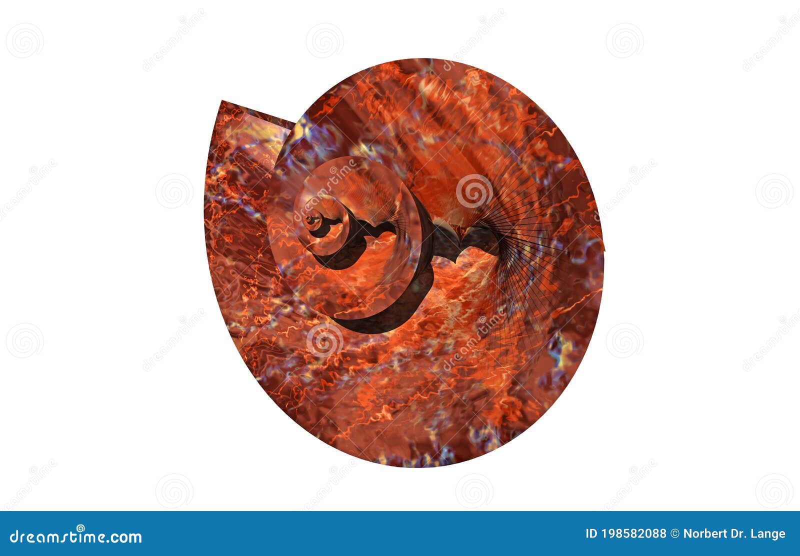 Stone turned snail shell stock illustration. Illustration of snail ...