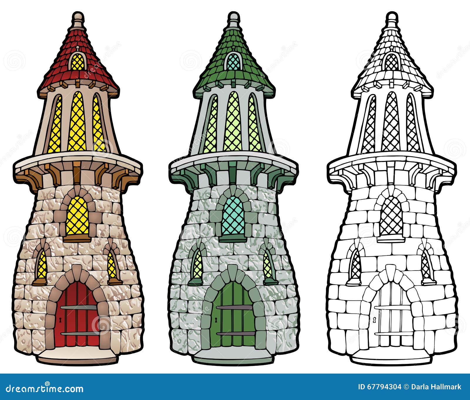 Stone Turret stock vector. Illustration of fortress, castle - 67794304