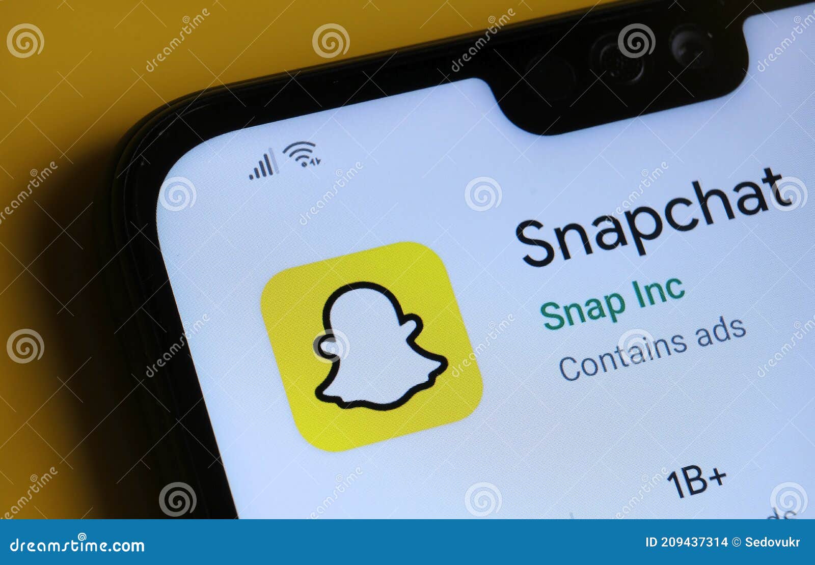 Snapchat App Seen on the Corner of Mobile Phone Editorial Stock Image ...