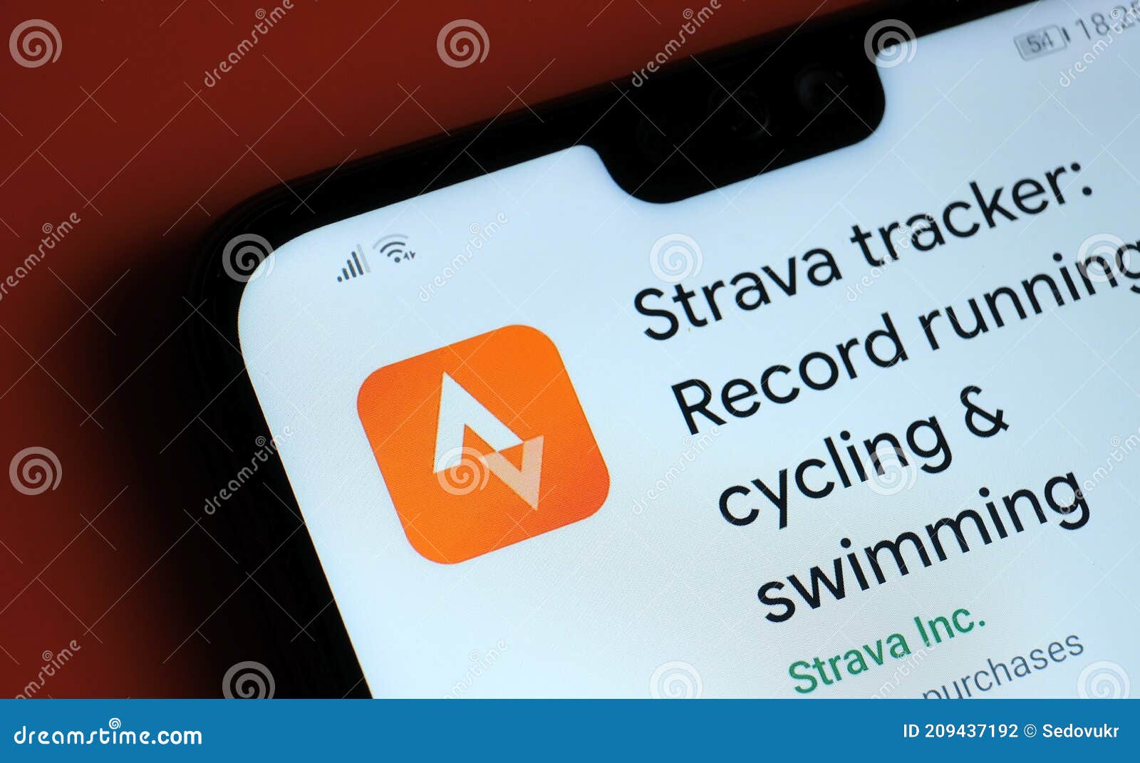 Strava Tracker App Seen on the Corner of Mobile Phone Editorial ...