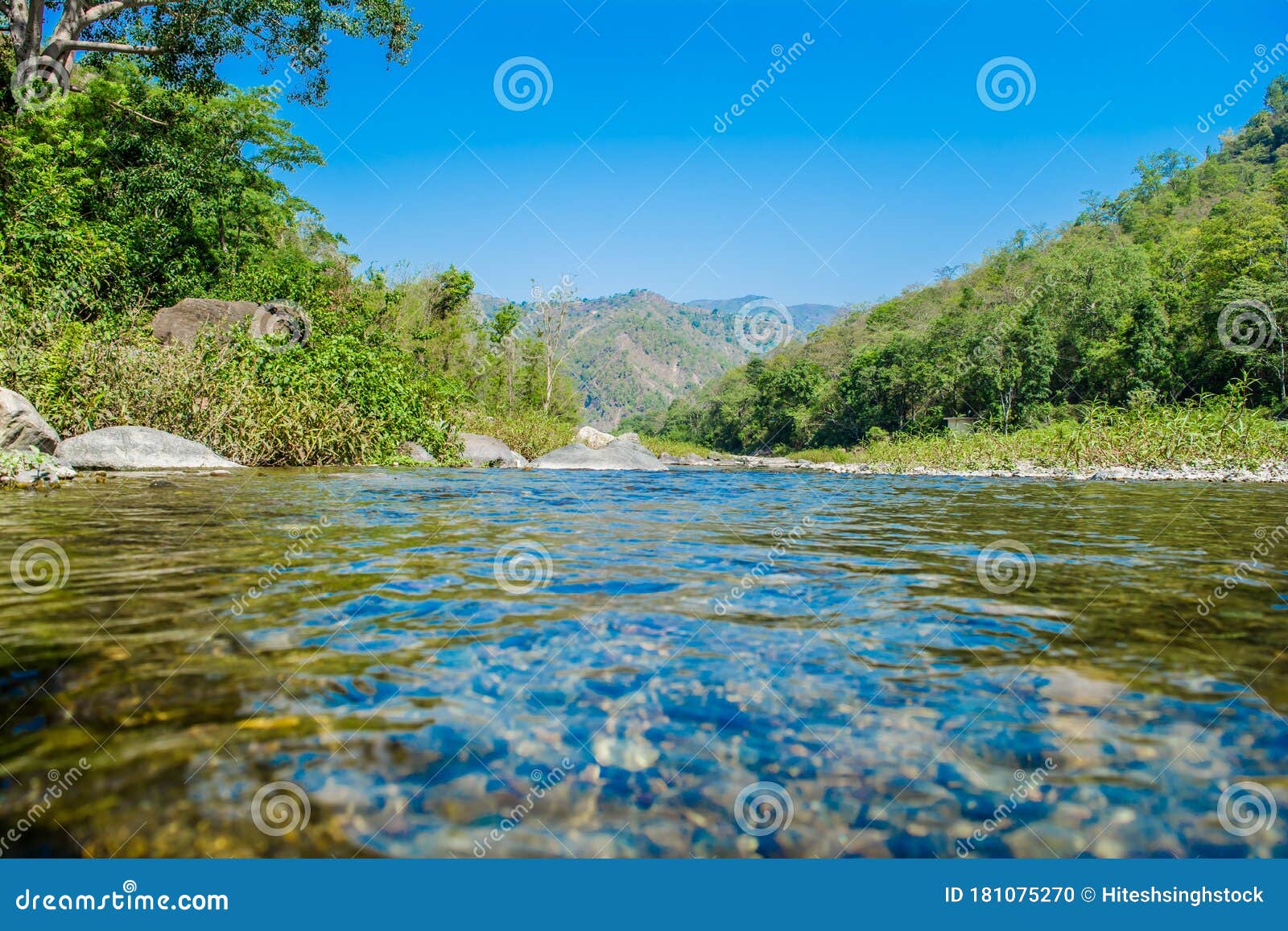 Stone Under Crystal Clear Water of Ganga River Stock Photo - Image of ...