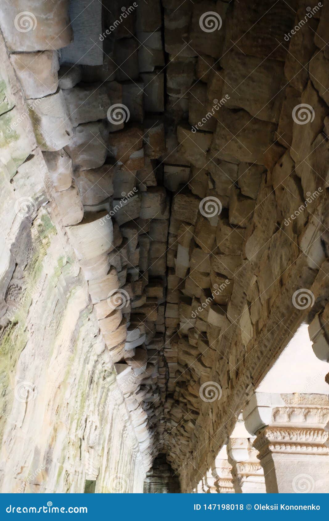 Stone Vault of an Old Building. Ancient Stonework Stock Photo - Image ...