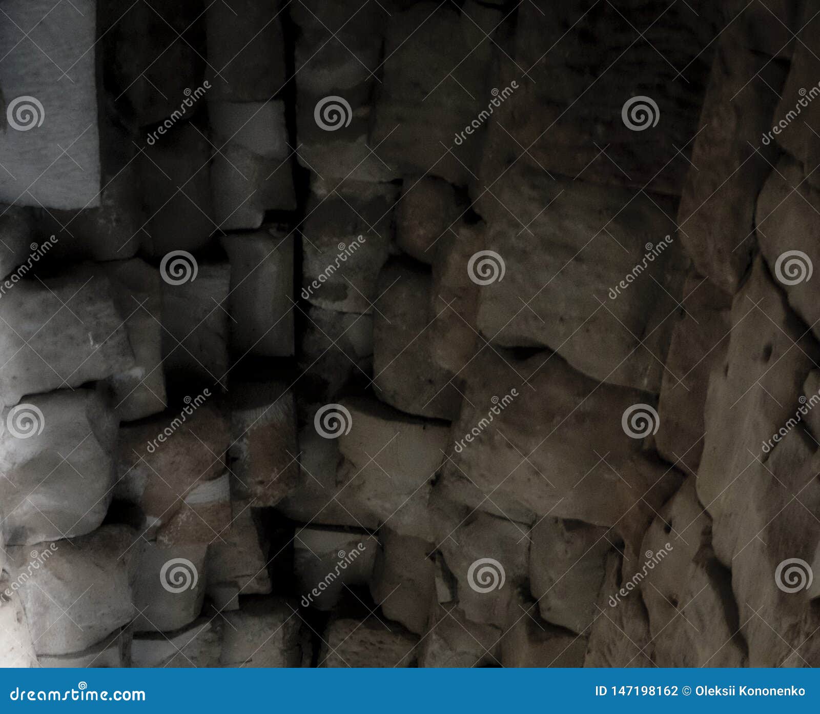 Stone Vault of an Old Building. Ancient Stonework Stock Photo - Image ...