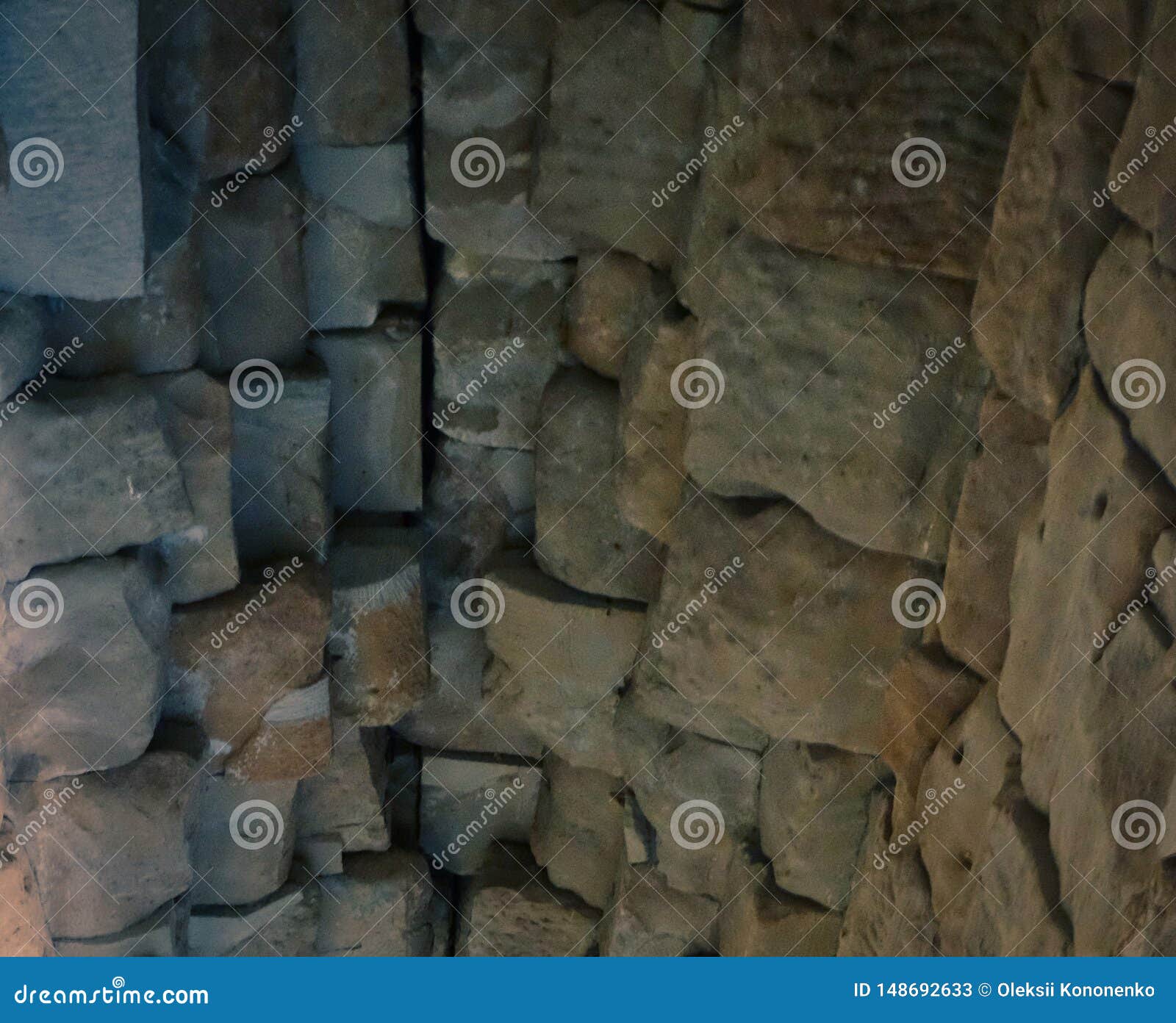 Stone Vault of an Old Building. Ancient Stonework Stock Image - Image ...
