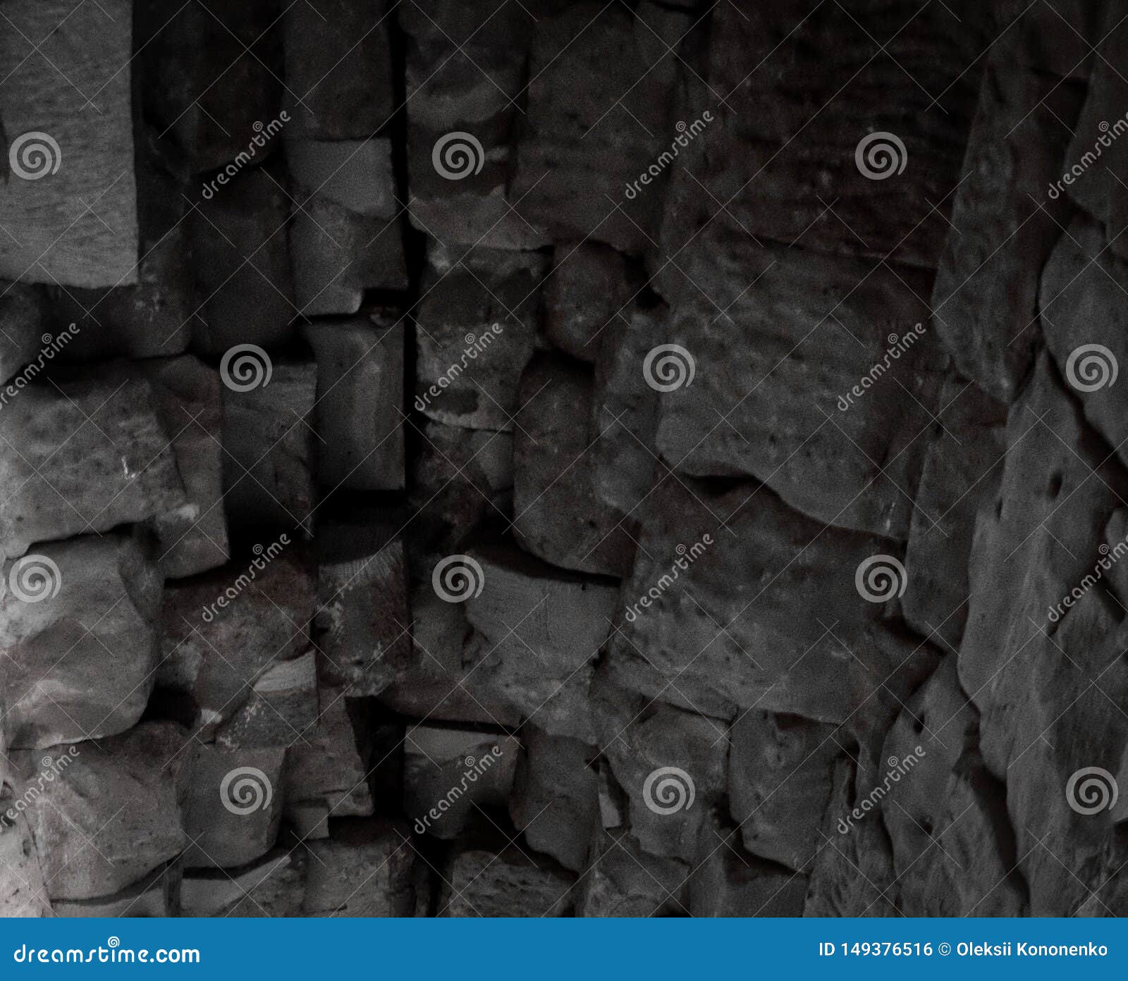 Stone Vault of an Old Building. Ancient Stonework Stock Photo - Image ...