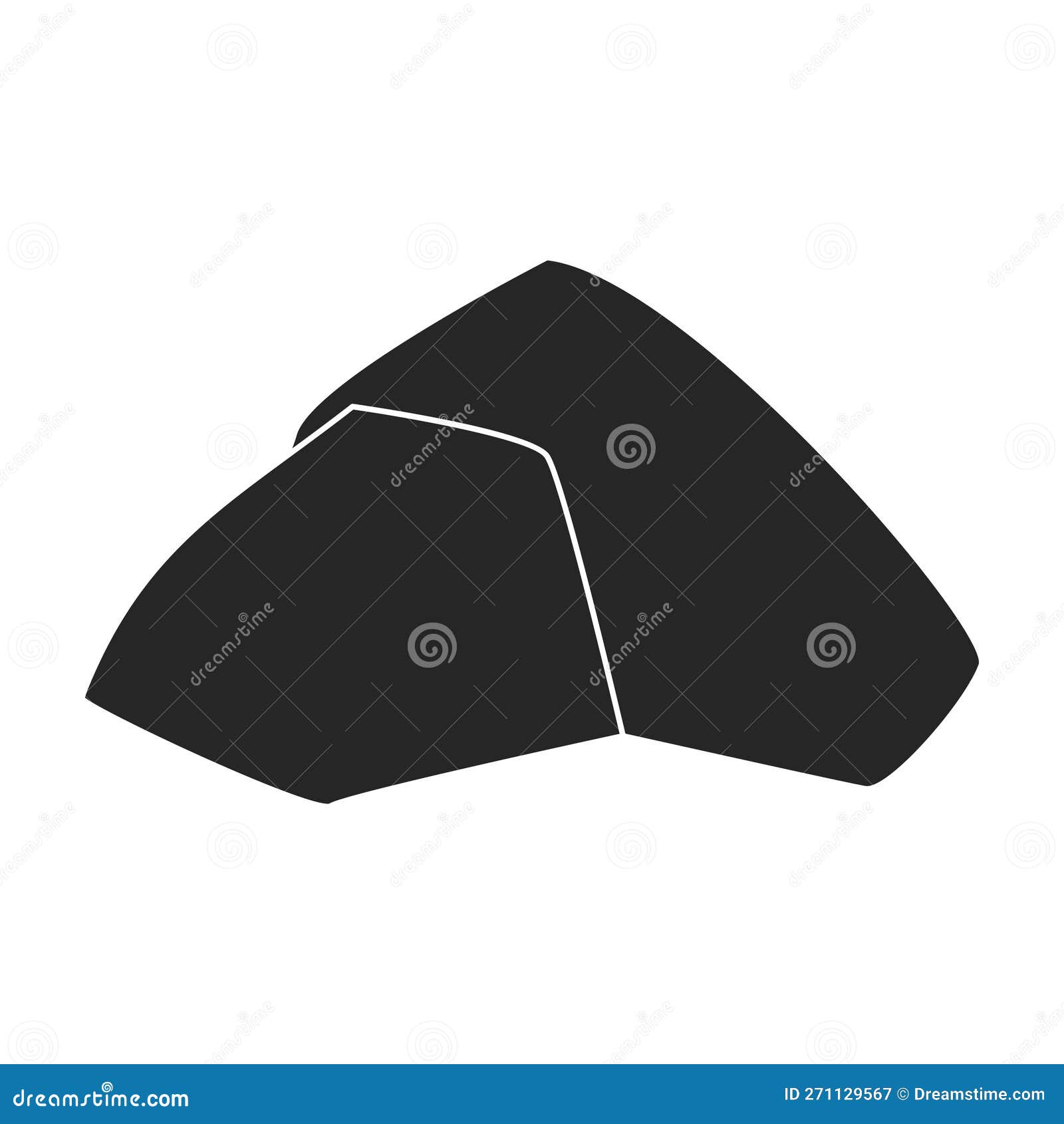 Stone Vector Icon.Black Vector Icon Isolated on White Background Stone ...