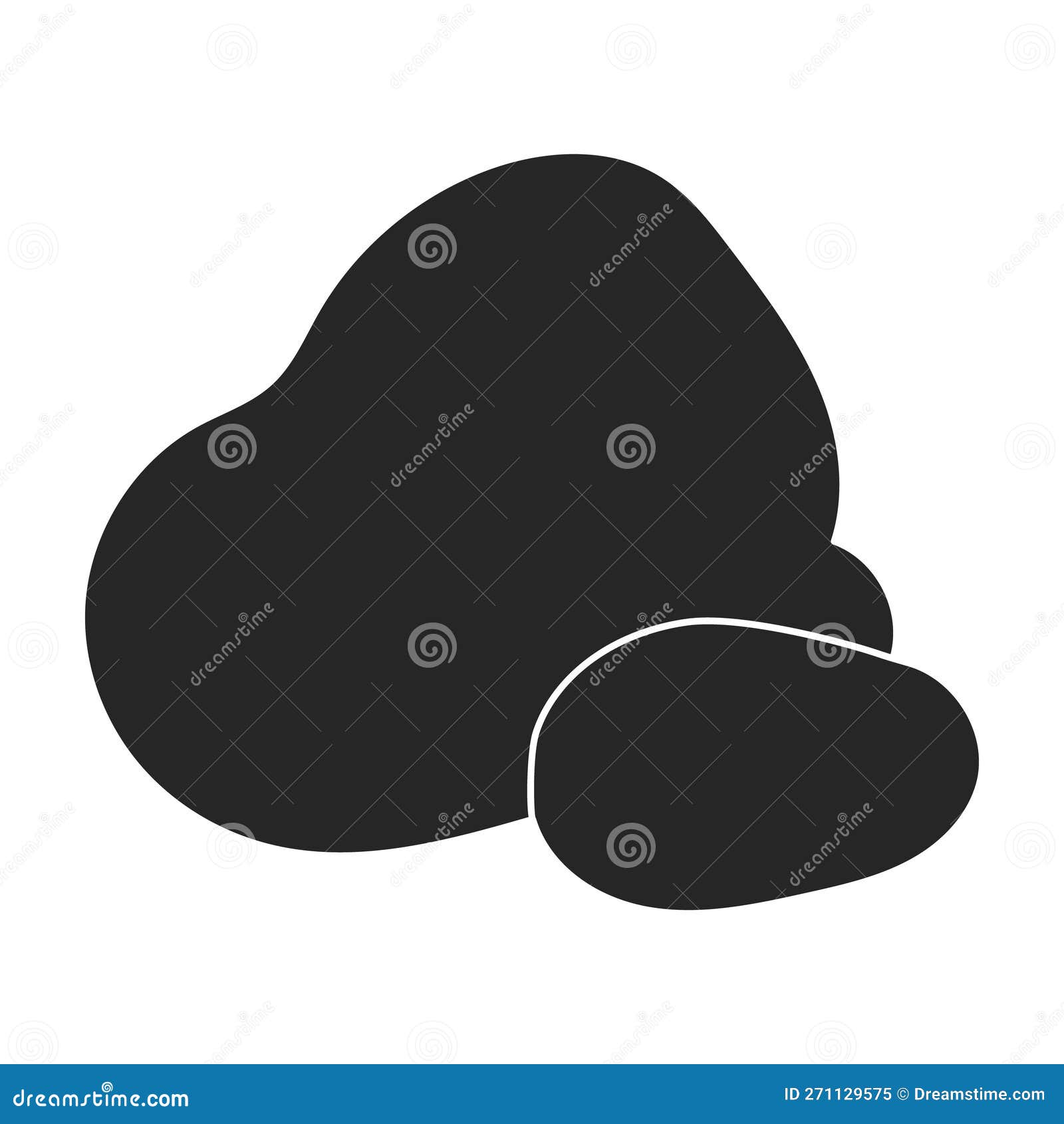 Stone Vector Icon.Black Vector Icon Isolated on White Background Stone ...