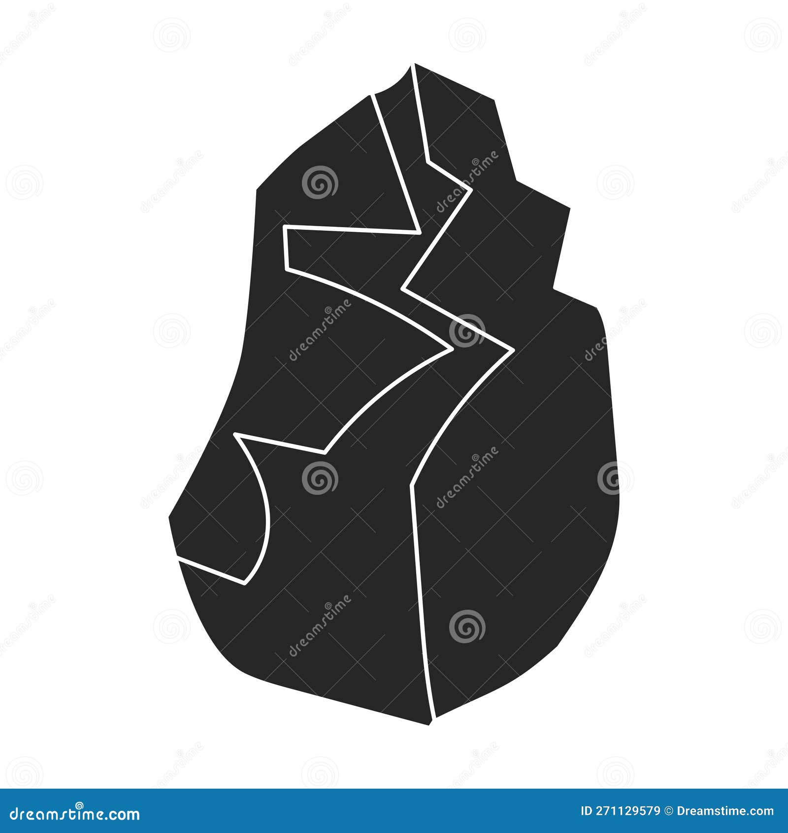 Stone Vector Icon.Black Vector Icon Isolated on White Background Stone ...