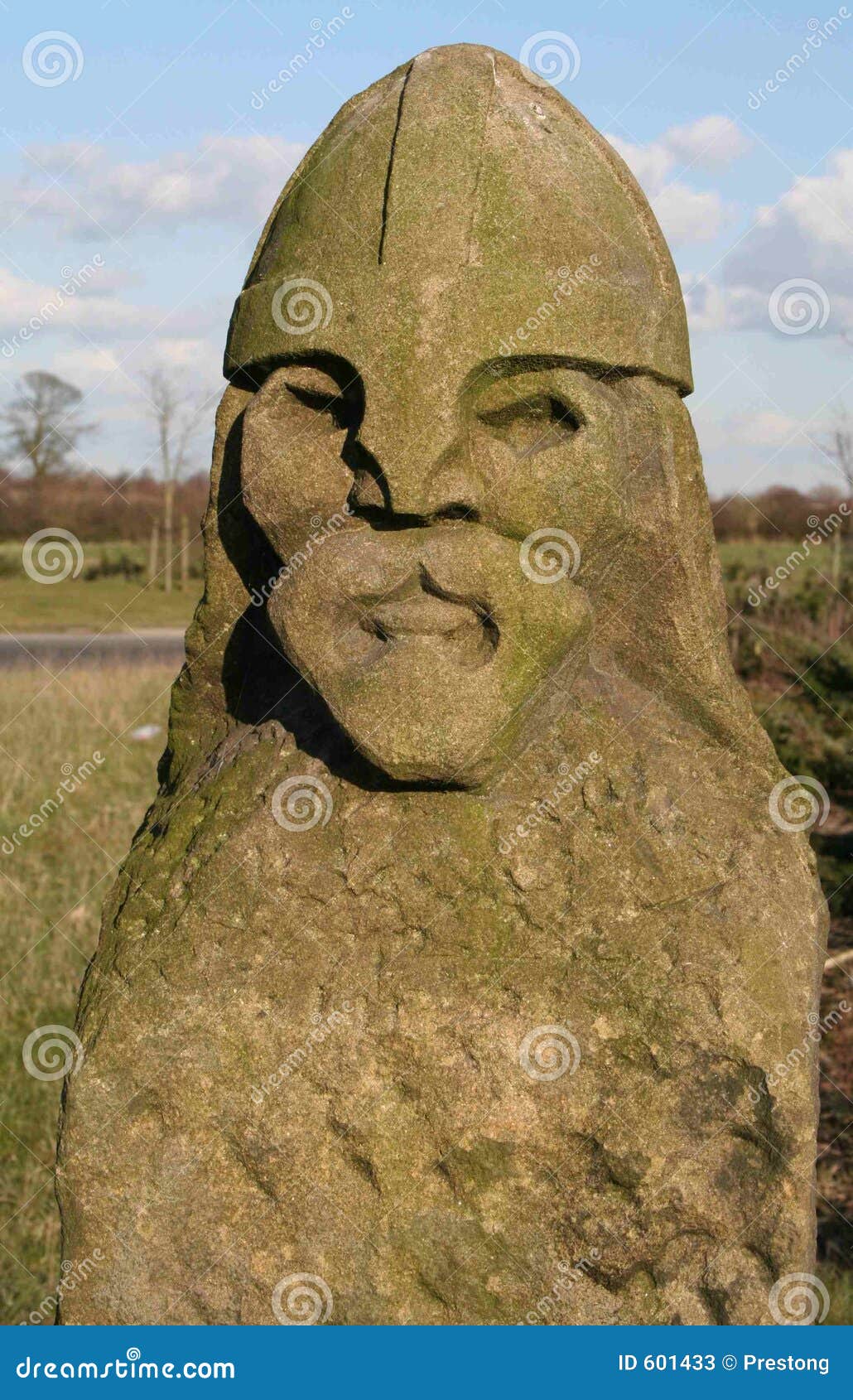 Stone Viking. stock image. Image of carved, invade, helmet - 601433