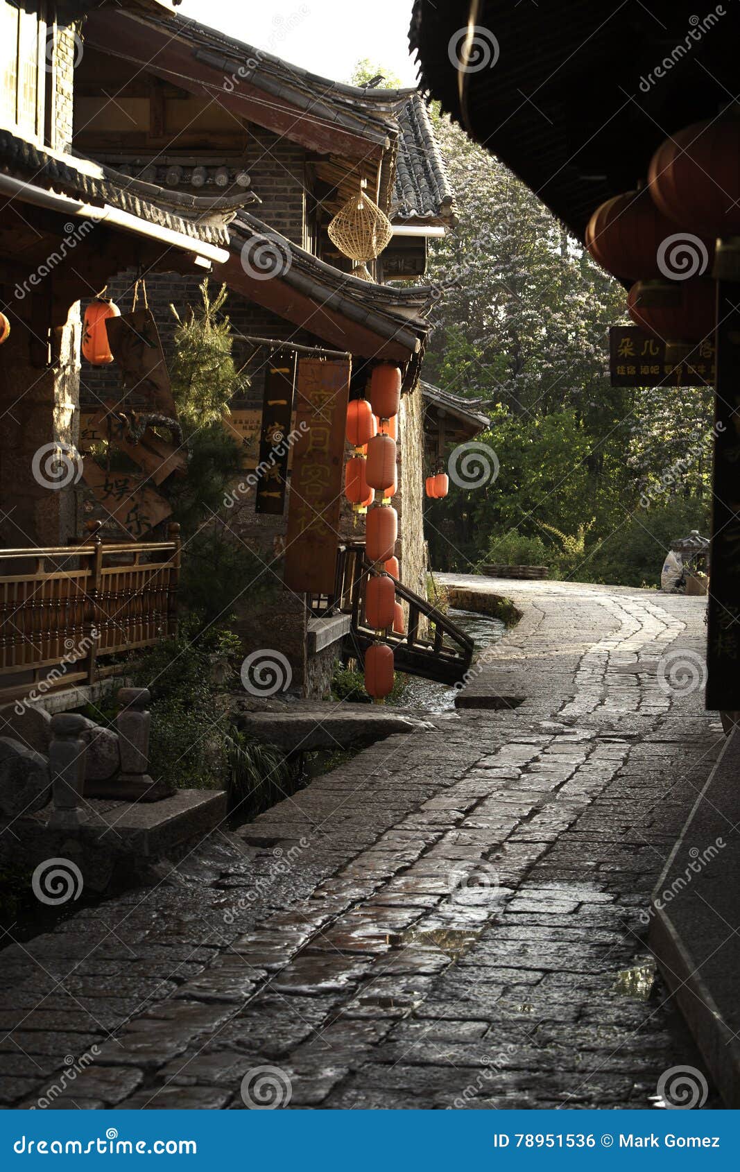 Stone Walkway in Chinese Ancient Town Editorial Photo - Image of ...
