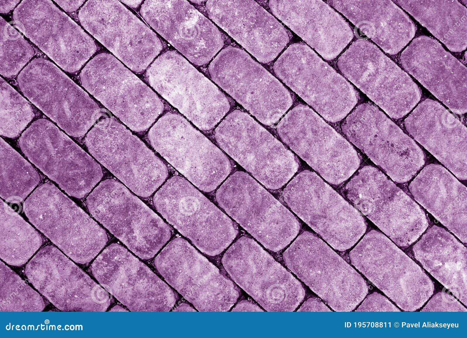 Stone Walkway and Cobbled Road. Purple Style Stock Image - Image of ...