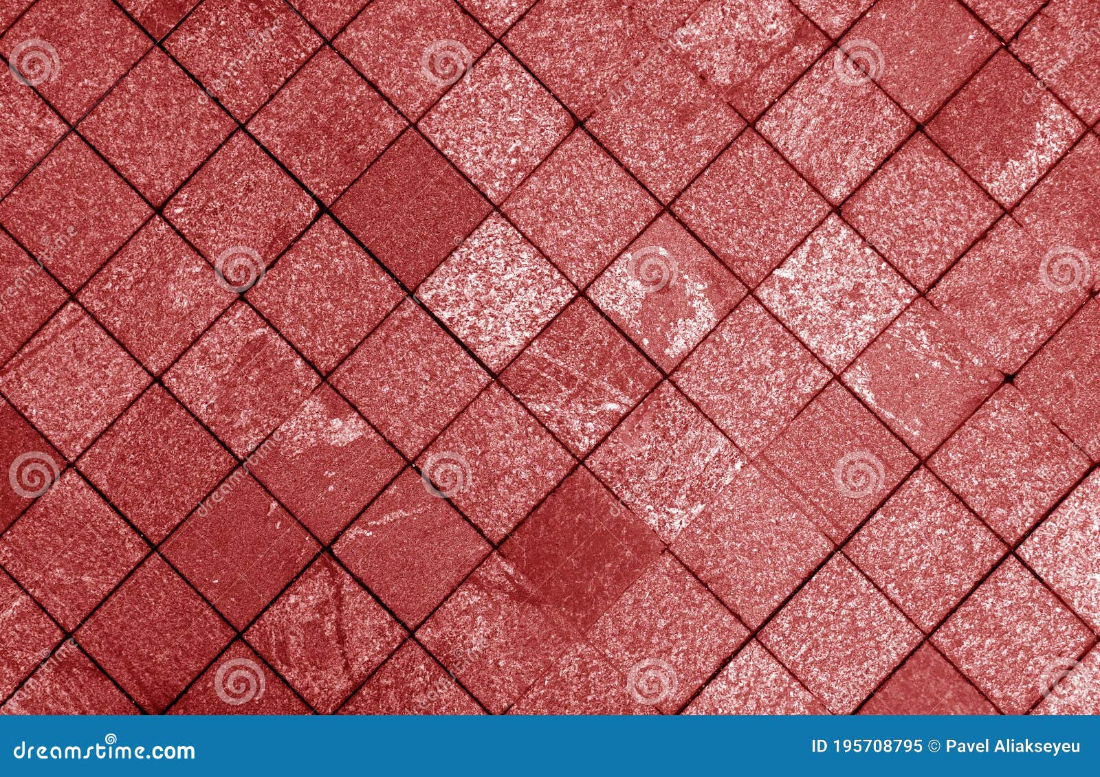 Stone Walkway and Cobbled Road in Red Tone Stock Image - Image of ...