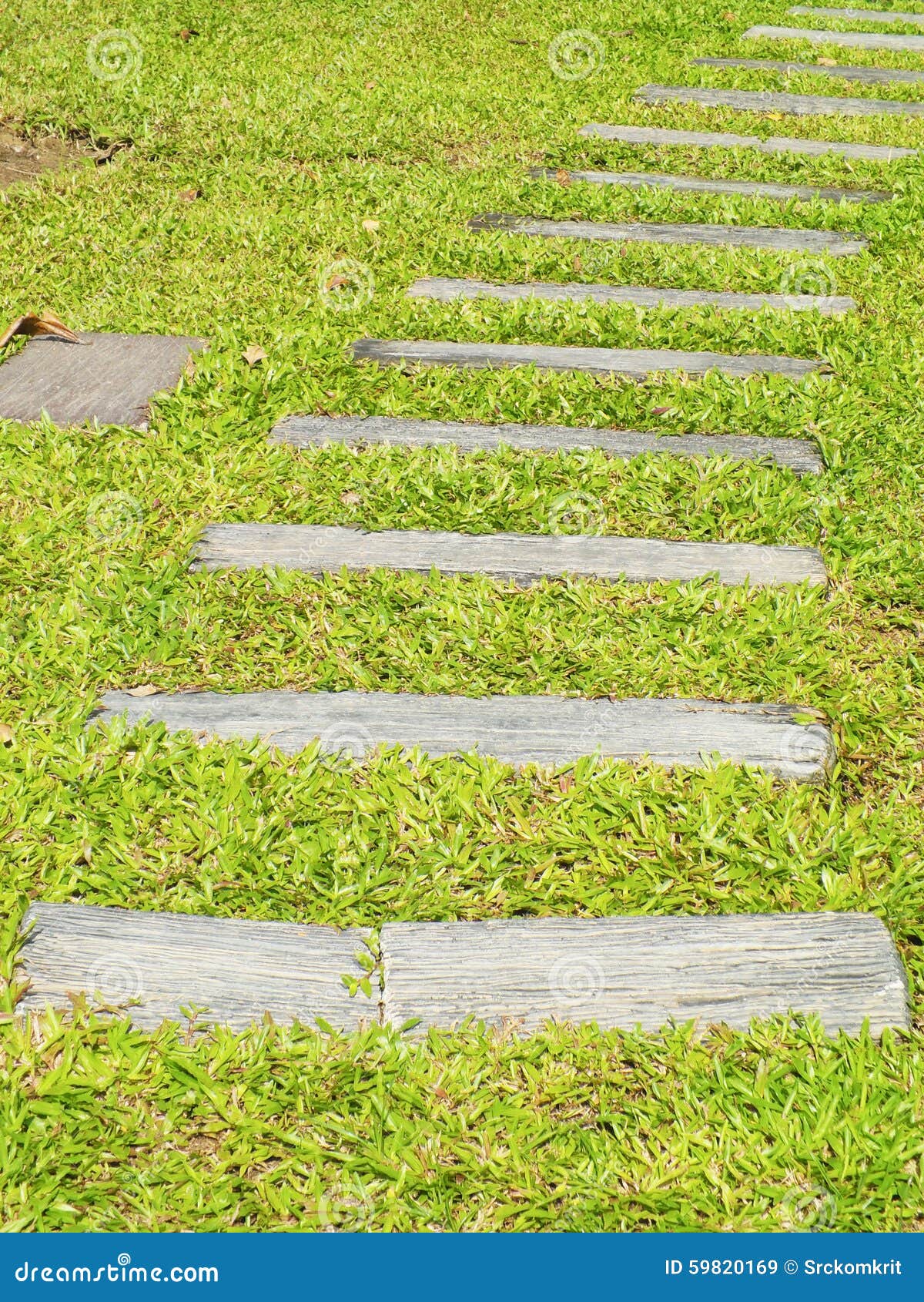Stone Walkway in the Garden Stock Image - Image of walkway, footpath ...