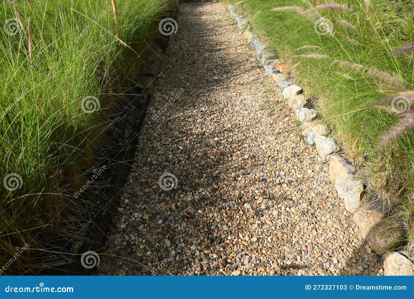 Stone Walkway with Green Garden and Rock, Exterior Design for Home ...