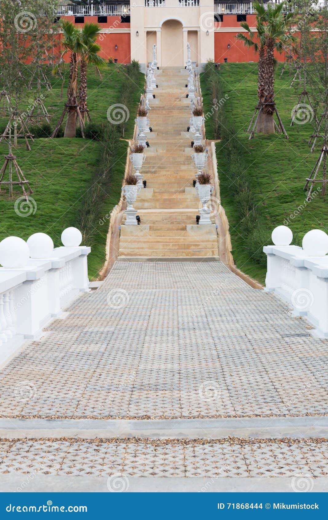 Stone walkway and ladder stock photo. Image of foot, curve - 71868444