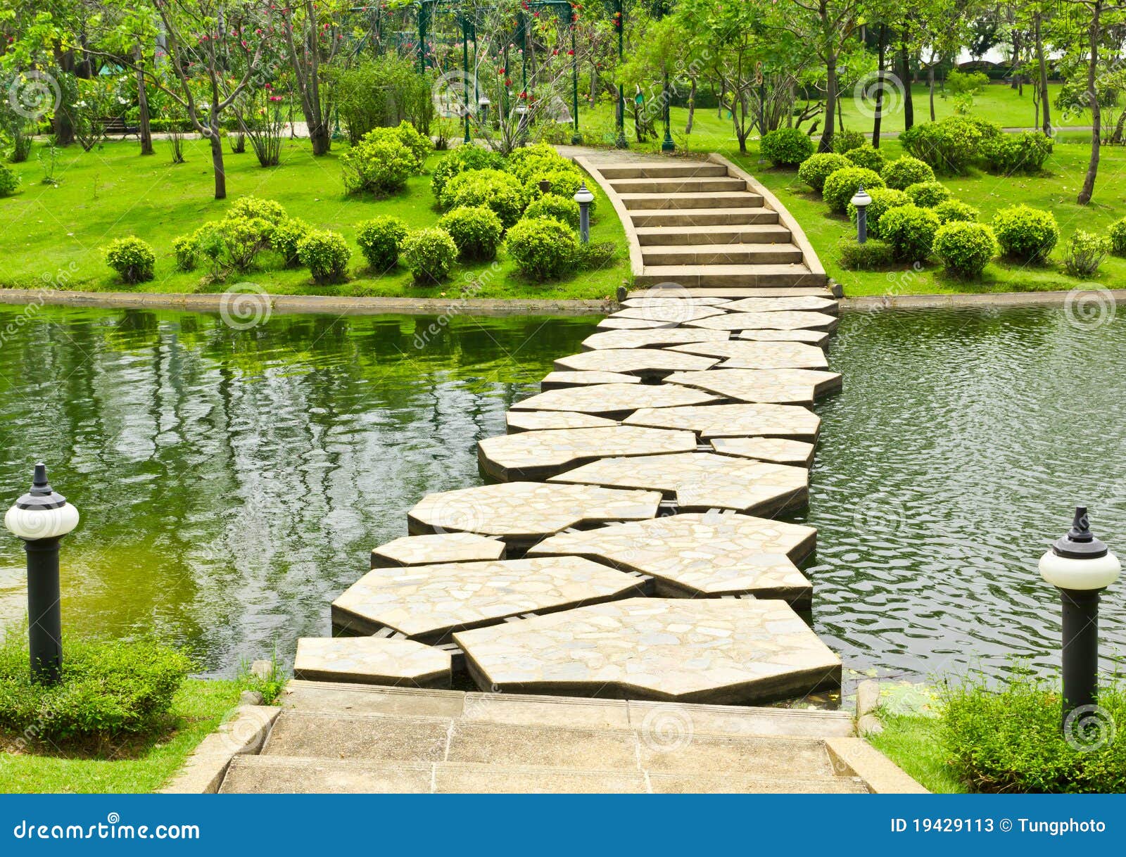 Stone walkway on water stock image. Image of natural - 19429113