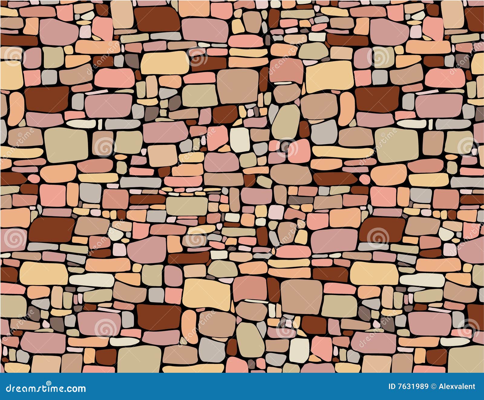 Stone wall stock vector. Illustration of solid, stonewall - 7631989