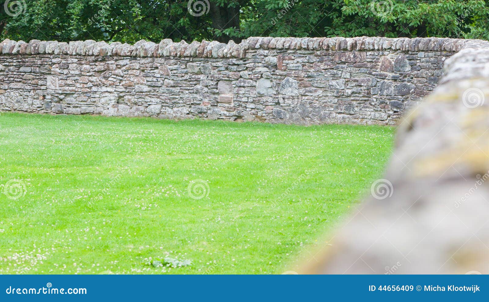 Stone Wall in Amongst Agricultural Scenery Stock Image - Image of ...