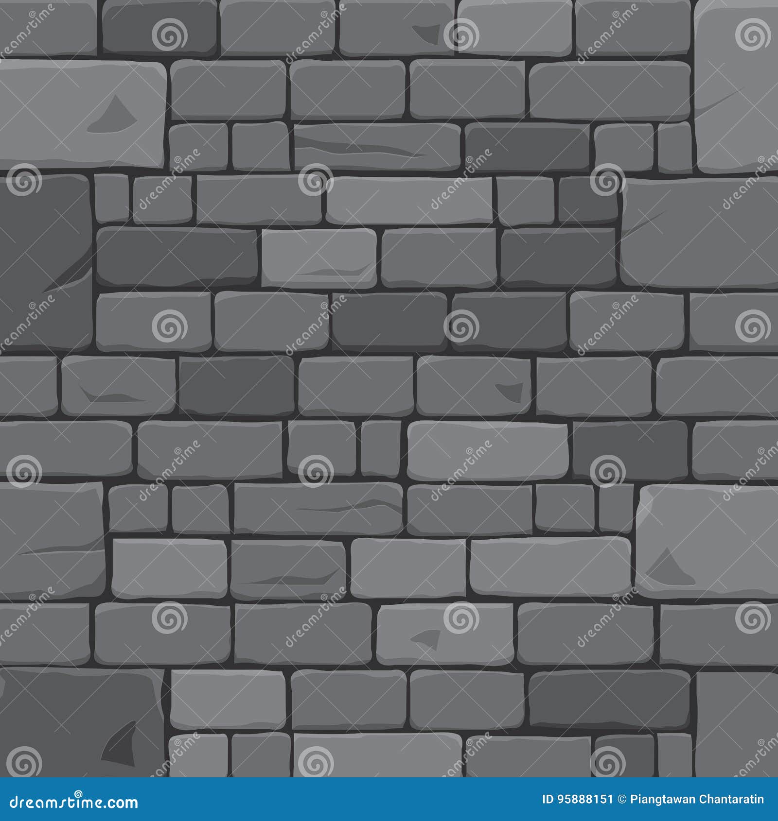 Stone wall stock vector. Illustration of lump, vector - 95888151