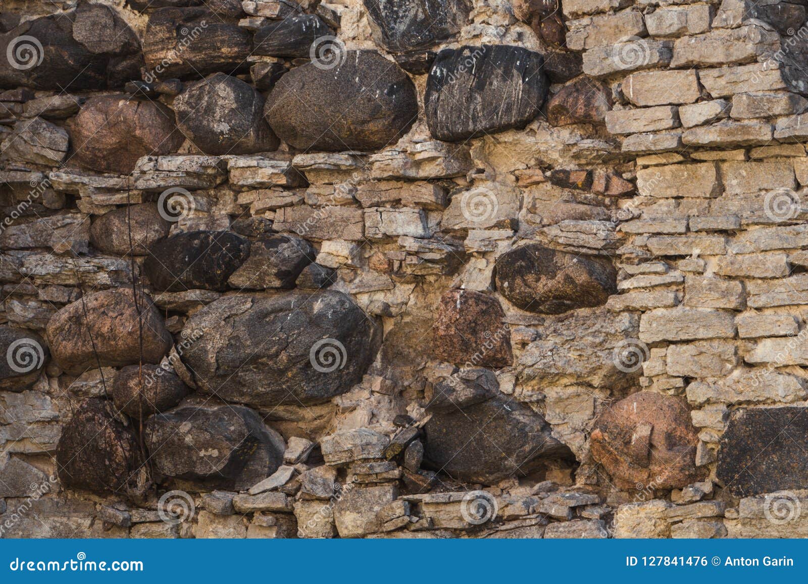 Stone Wall of an Ancient Monastery Stock Photo - Image of house, middle ...