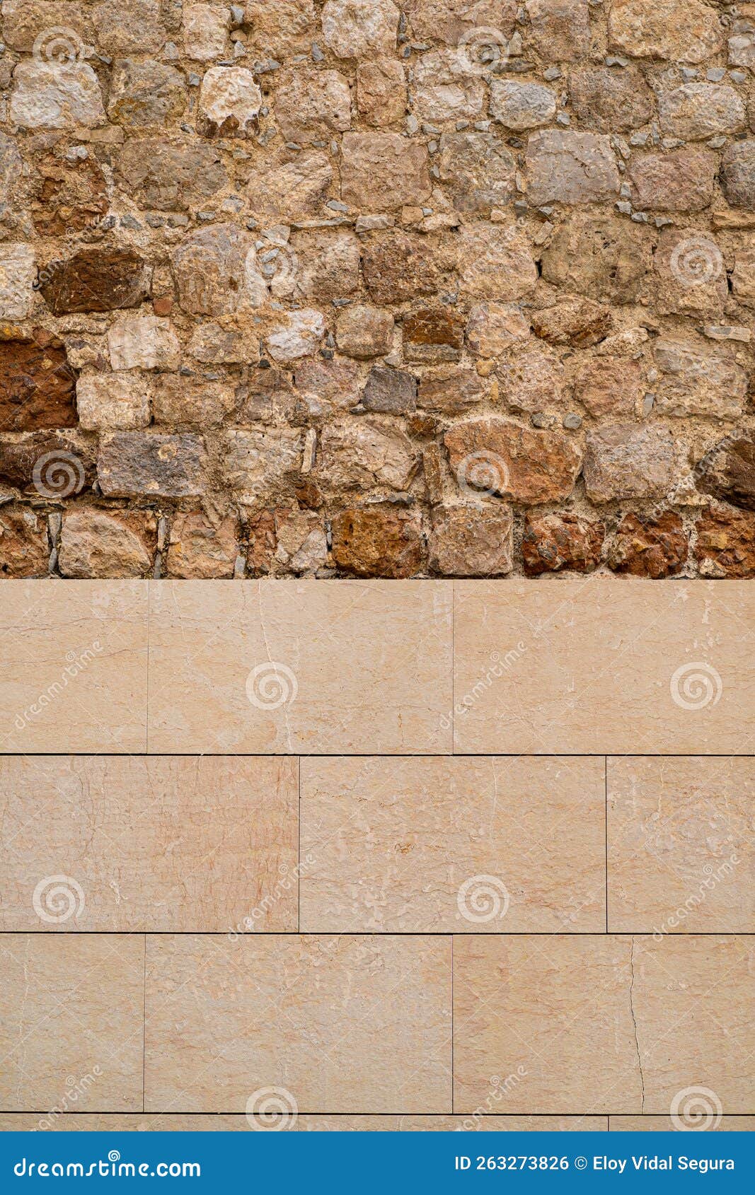 Stone Wall Background, Divided into Ancient and Irregular Stone and ...
