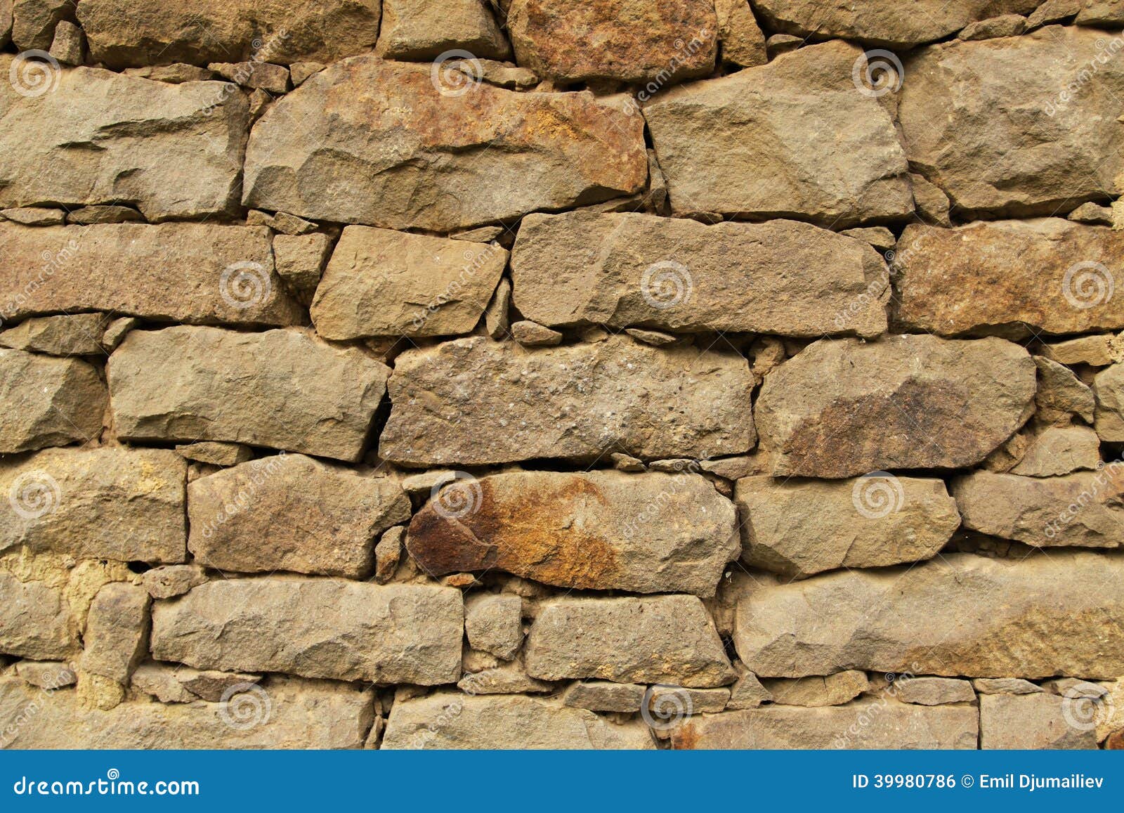 Stone Wall Background Horizontal Stock Photo - Image of build, material ...