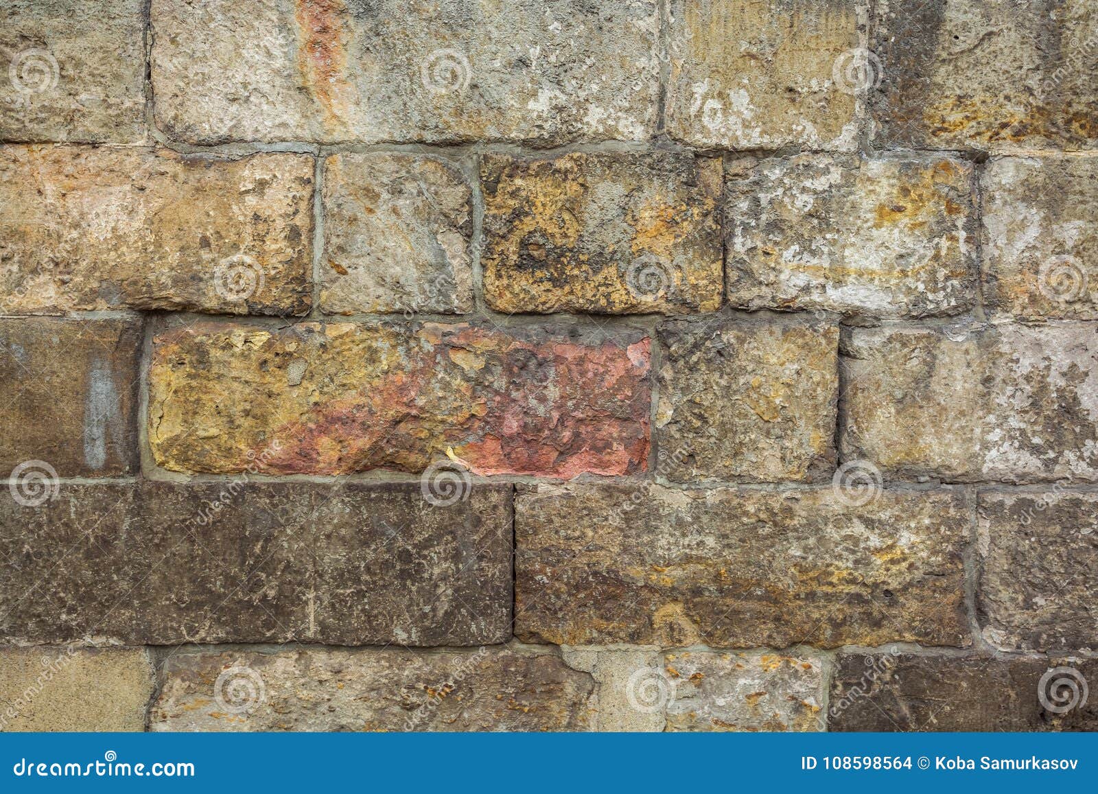 Stone Wall Background Wall Made of Cavern Rock Stock Photo - Image of ...