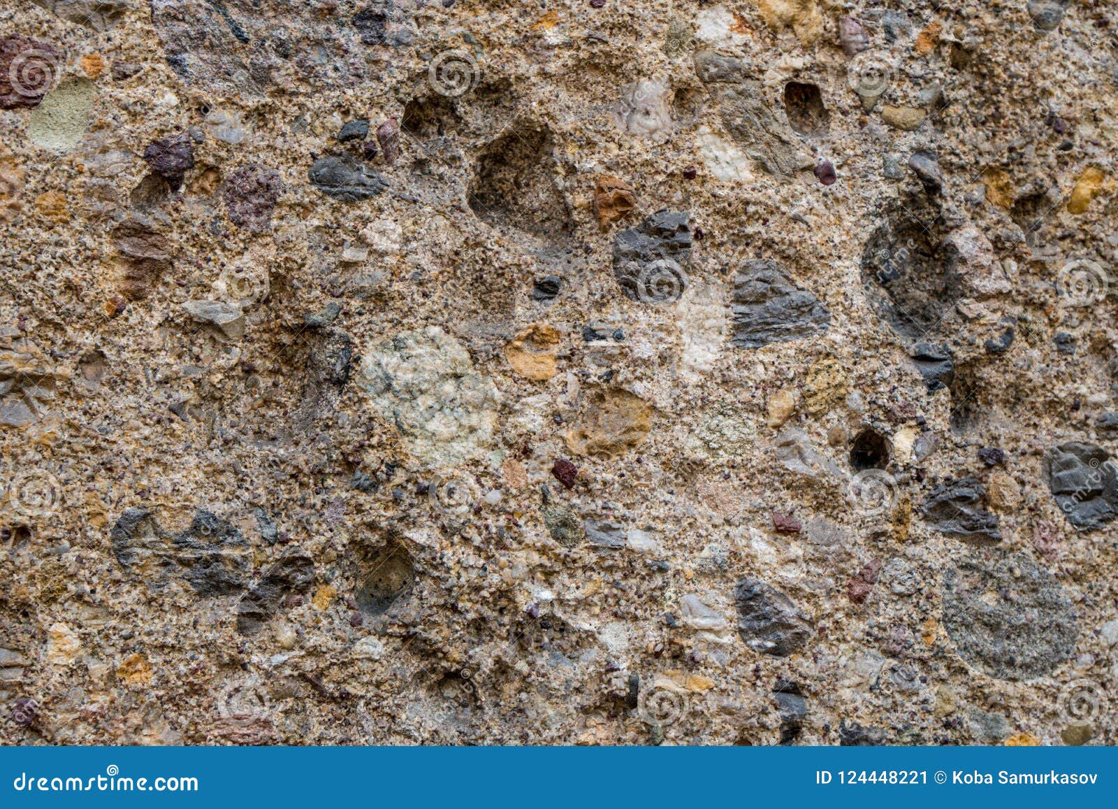Stone Wall Background Wall Made of Cavern Rock Stock Image - Image of ...