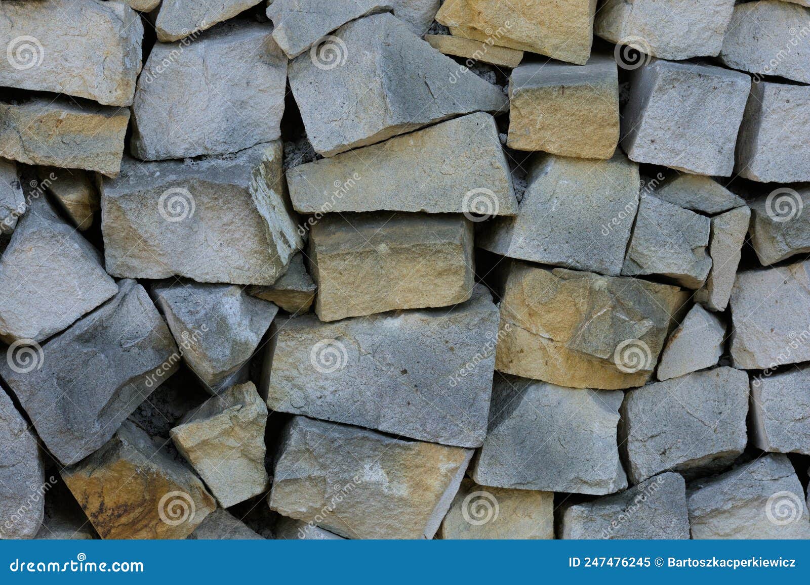 Stone Wall Background (pieces of Limestone) Stock Image - Image of ...