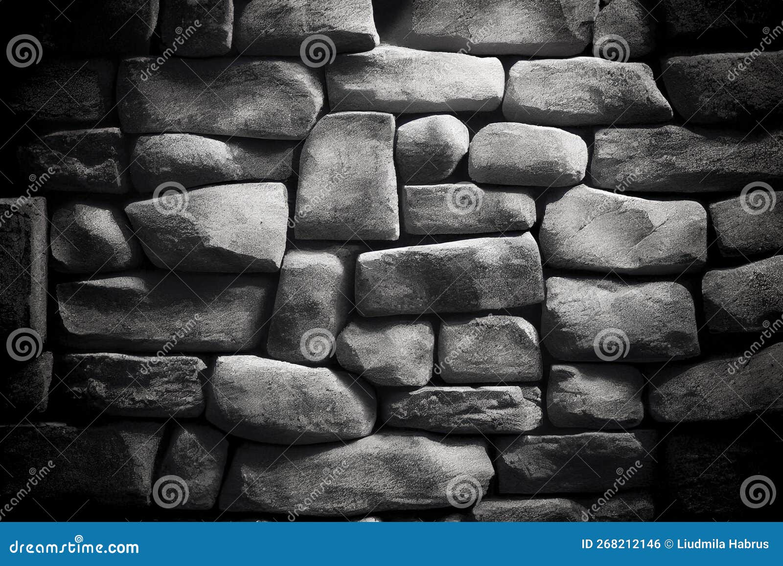 Stone Wall. Background of Stones. 3d Illustration Stock Illustration ...