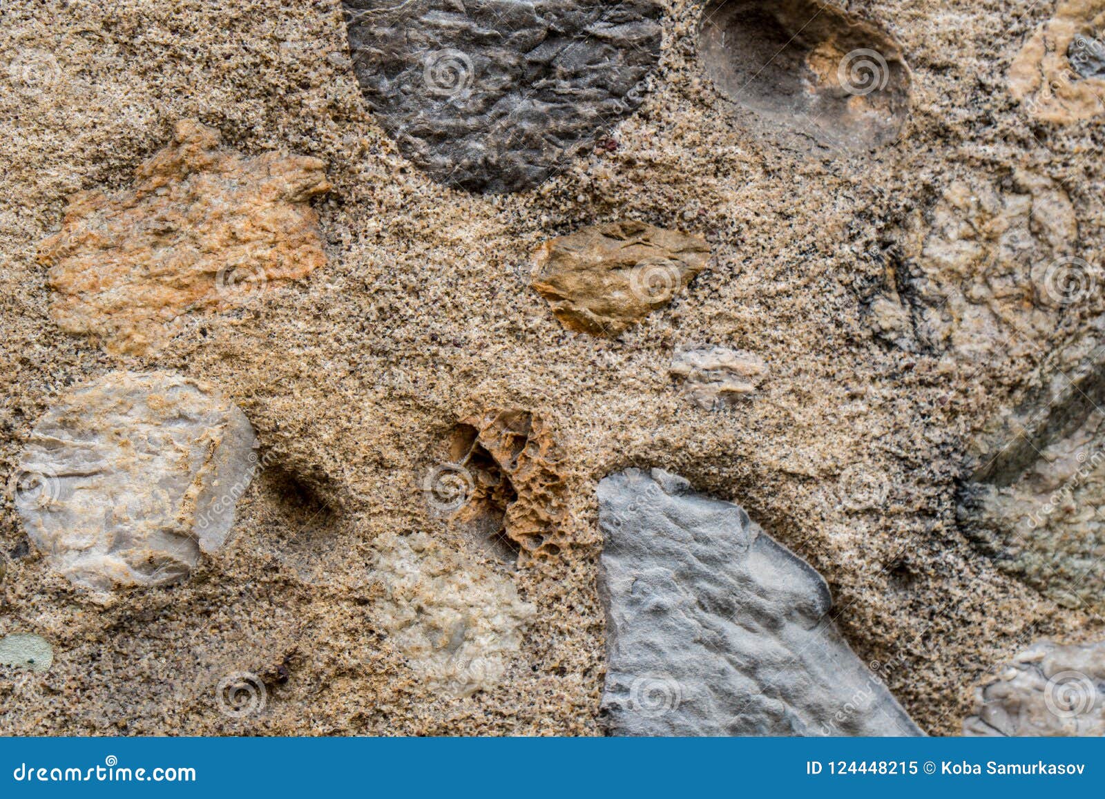 Stone Wall Background Wall Made of Cavern Rock Stock Image - Image of ...