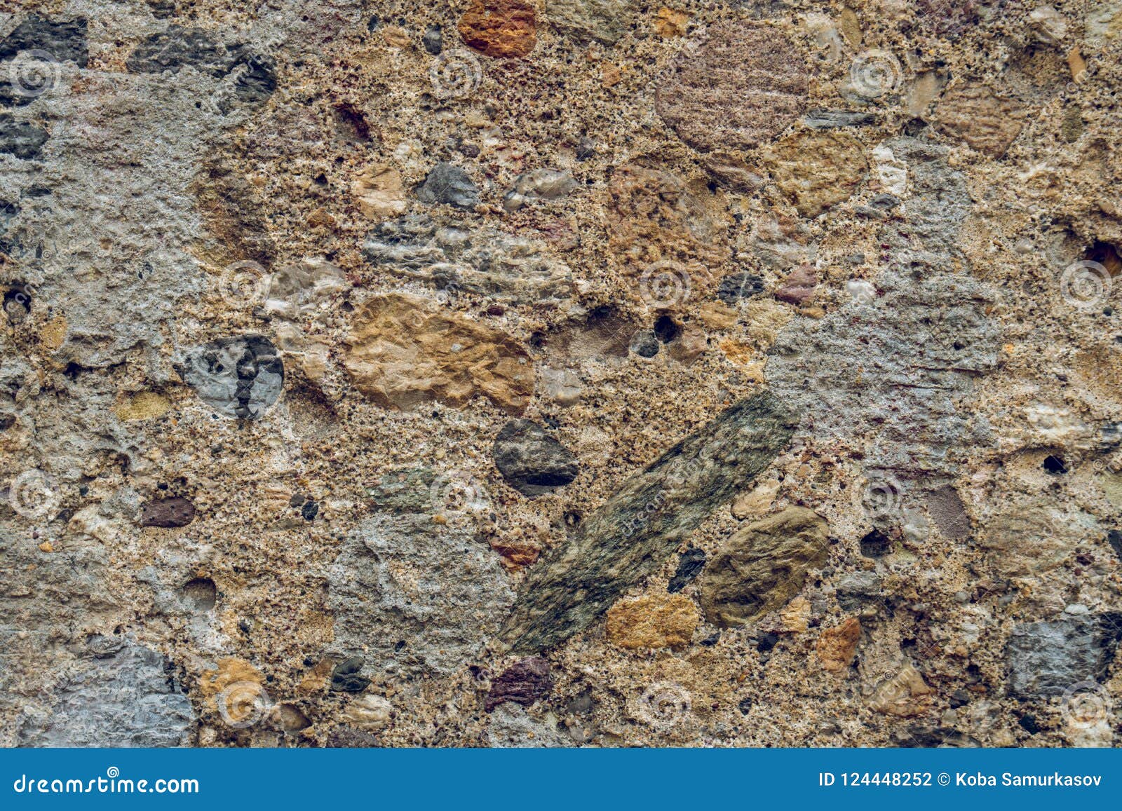 Stone Wall Background Wall Made of Cavern Rock Stock Photo - Image of ...