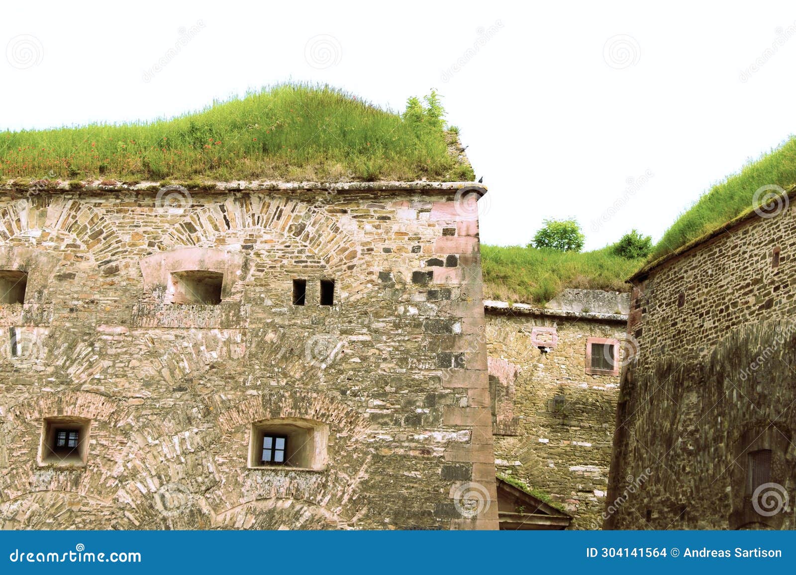 Stone Wall of a Castle from the Historical Middle Ages Stock Photo ...
