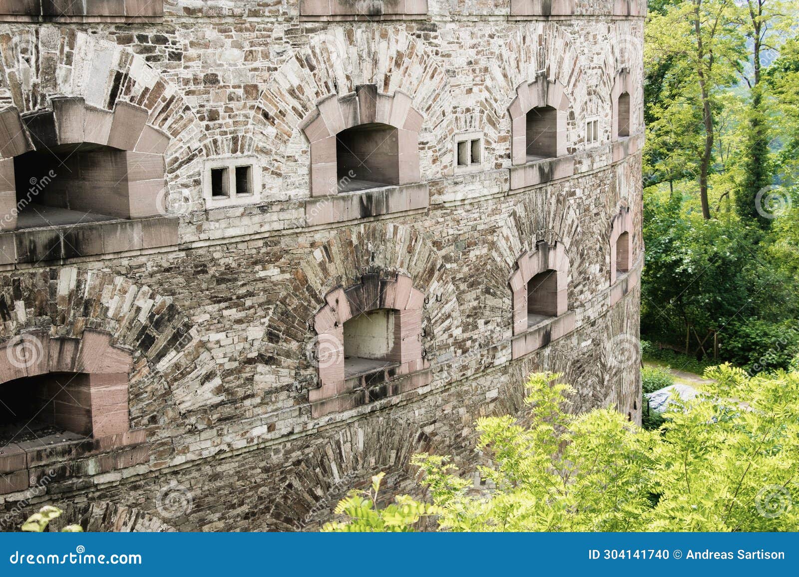 Stone Wall of a Castle from the Historical Middle Ages Stock Photo ...