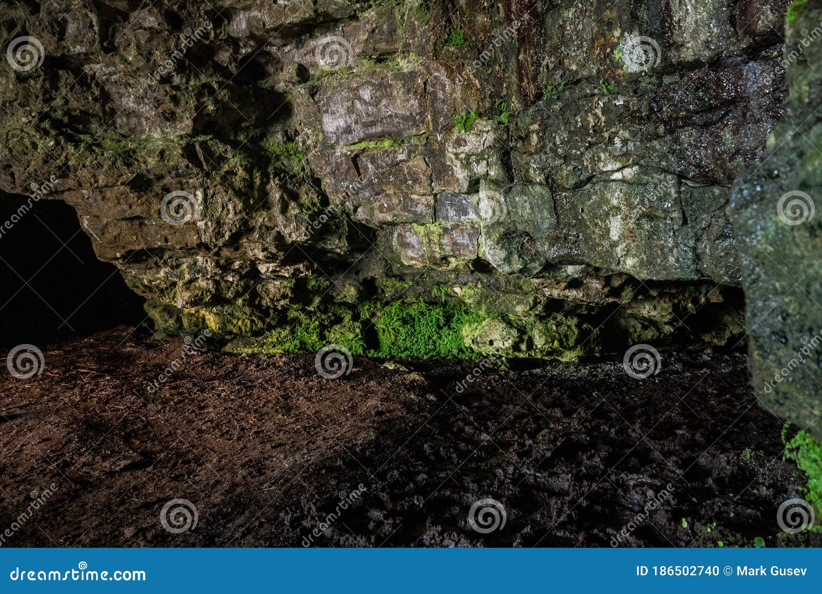 Stone Wall in a Cave, Abstract Nature Background Stock Photo - Image of ...