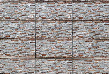 Stone Wall Cladding Made of Panels of Horizontal Bricks Mixed with ...