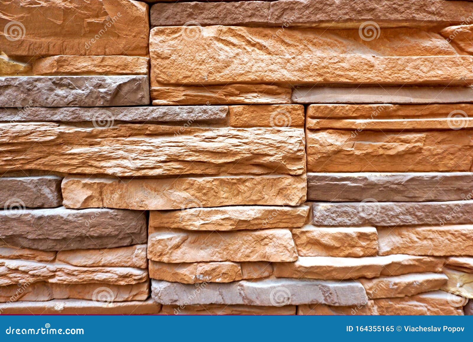 Stone Wall Cladding Made of White Stacked Rocks Stock Image - Image of ...