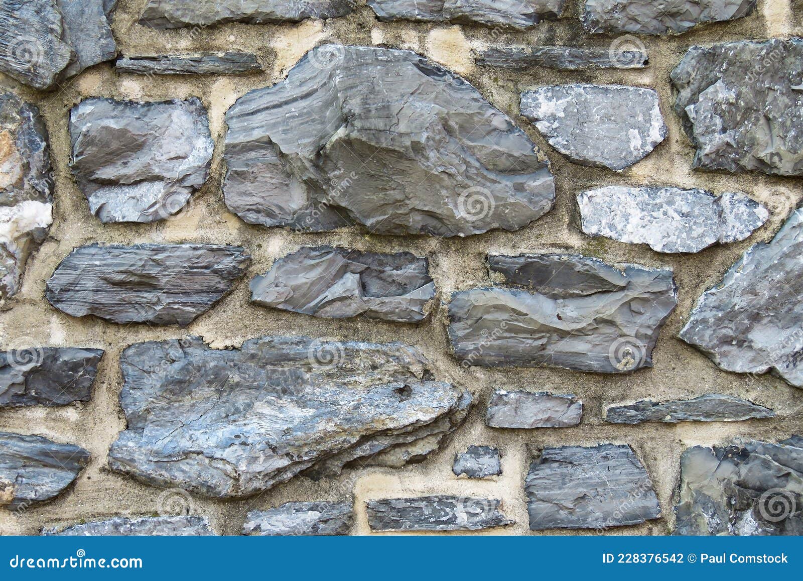 Stone Wall Closeup. Constructed in the 1890s. Stock Photo - Image of ...