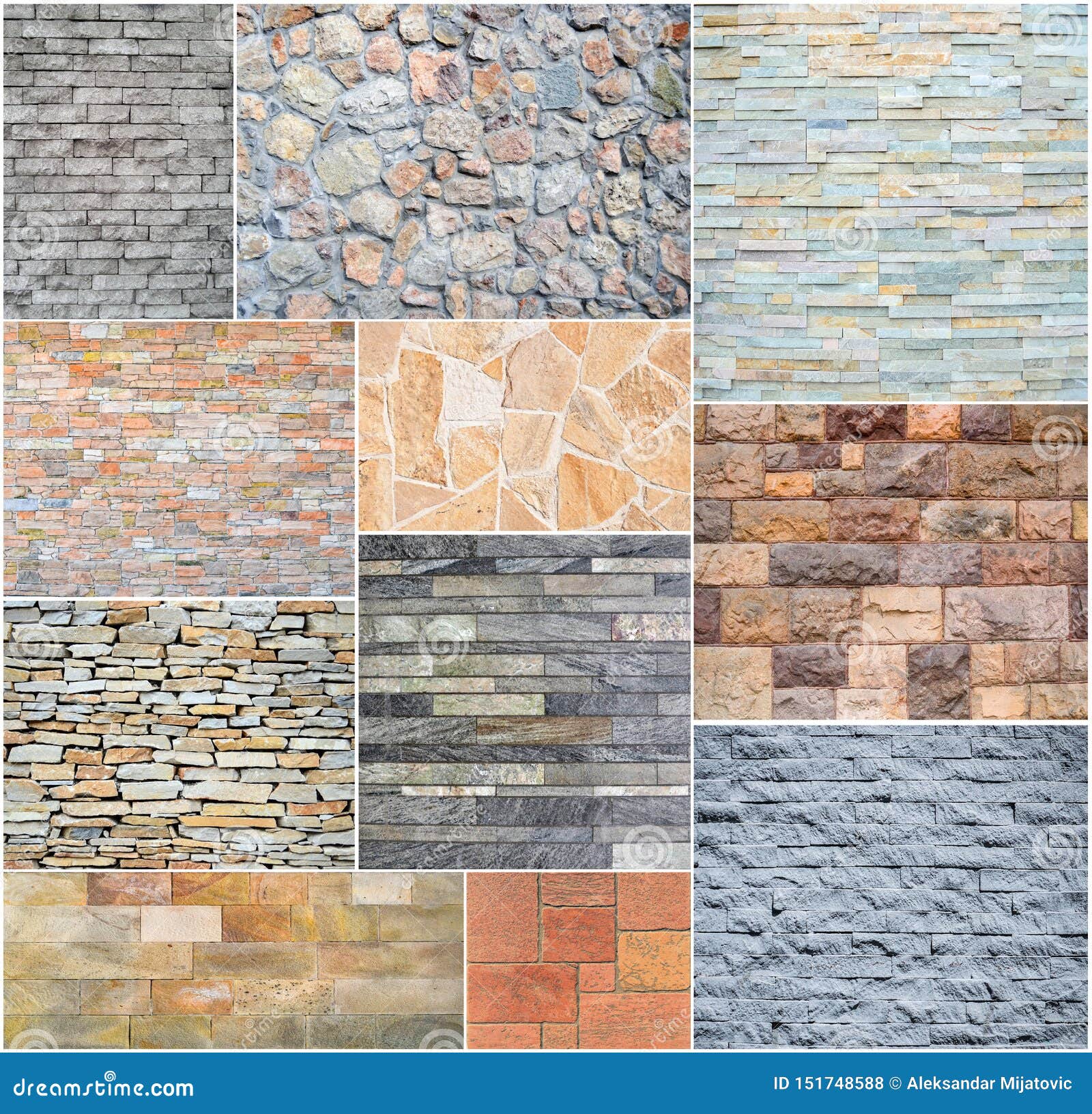Stone wall collage stock photo. Image of block, line - 151748588