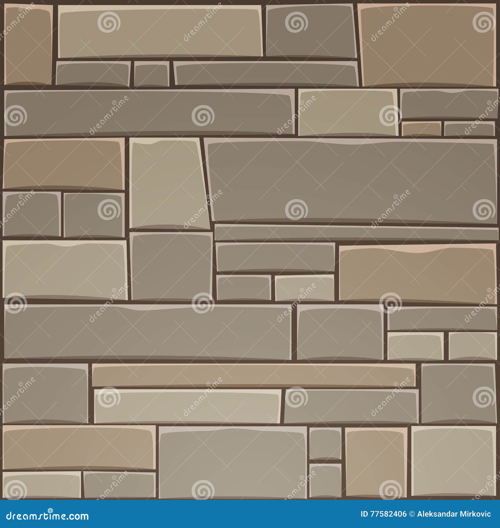 Stone Wall stock vector. Illustration of stone, detail - 77582406