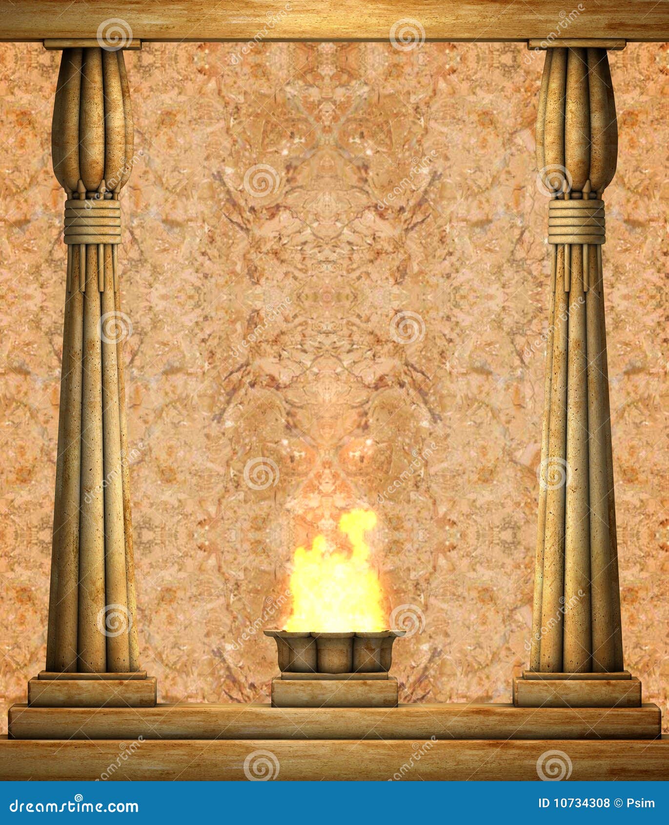 Stone Wall And Columns Stock Photography | CartoonDealer.com #10734308