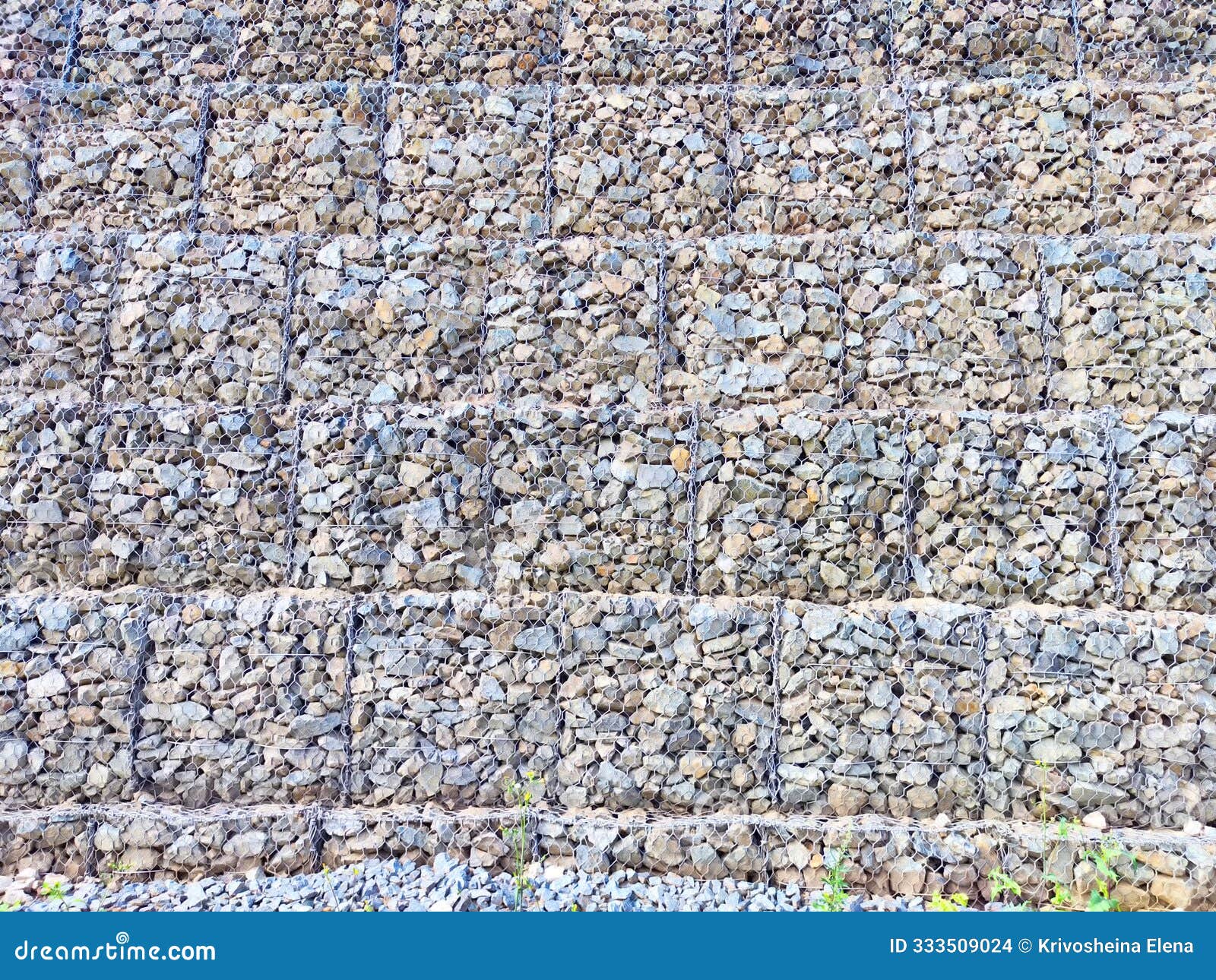 Stone Wall Construction with Stacked Rocks in a Linear Pattern Under ...