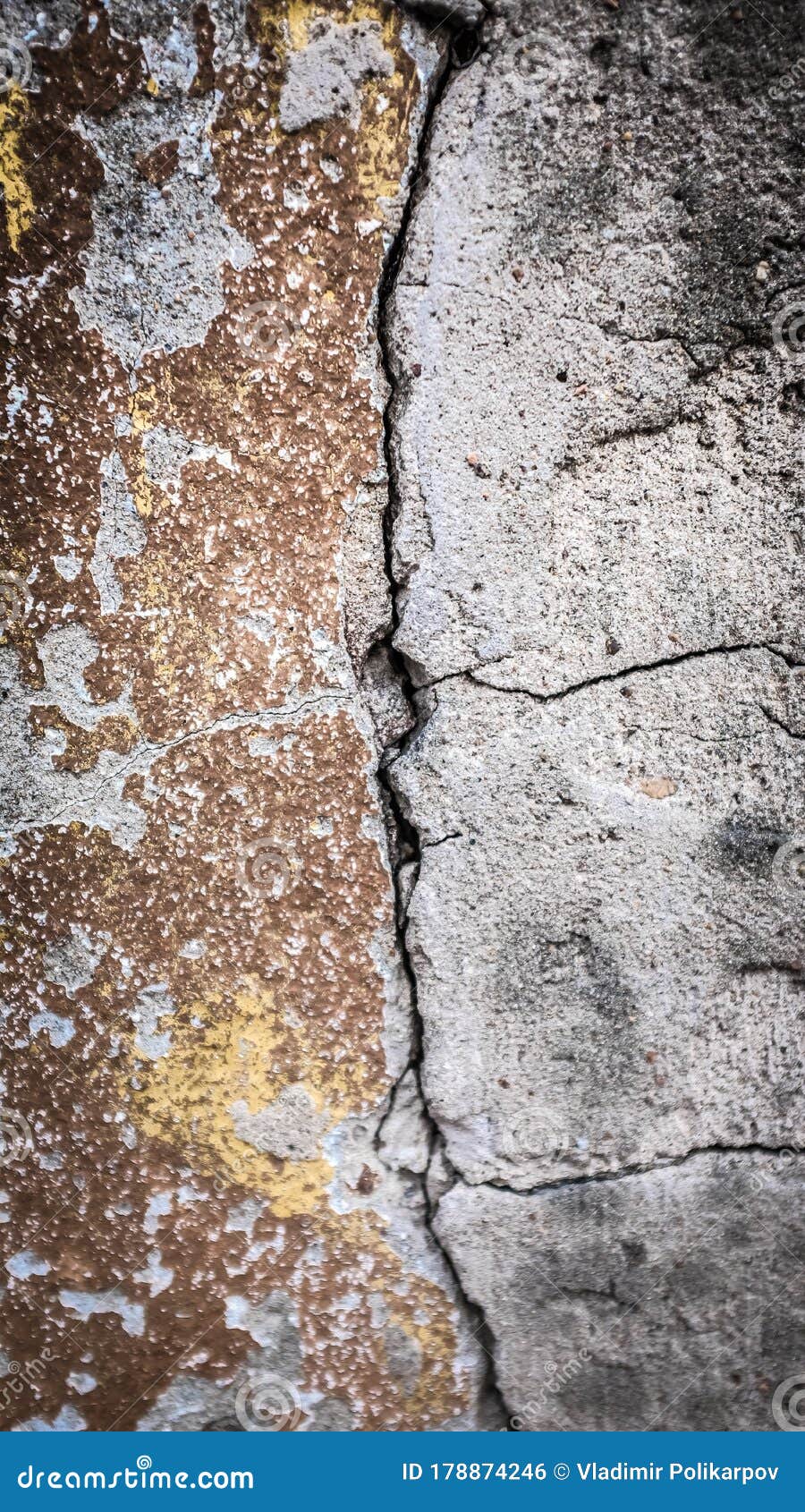 Stone Wall with a Crack. Texture for Designer Stock Photo - Image of ...