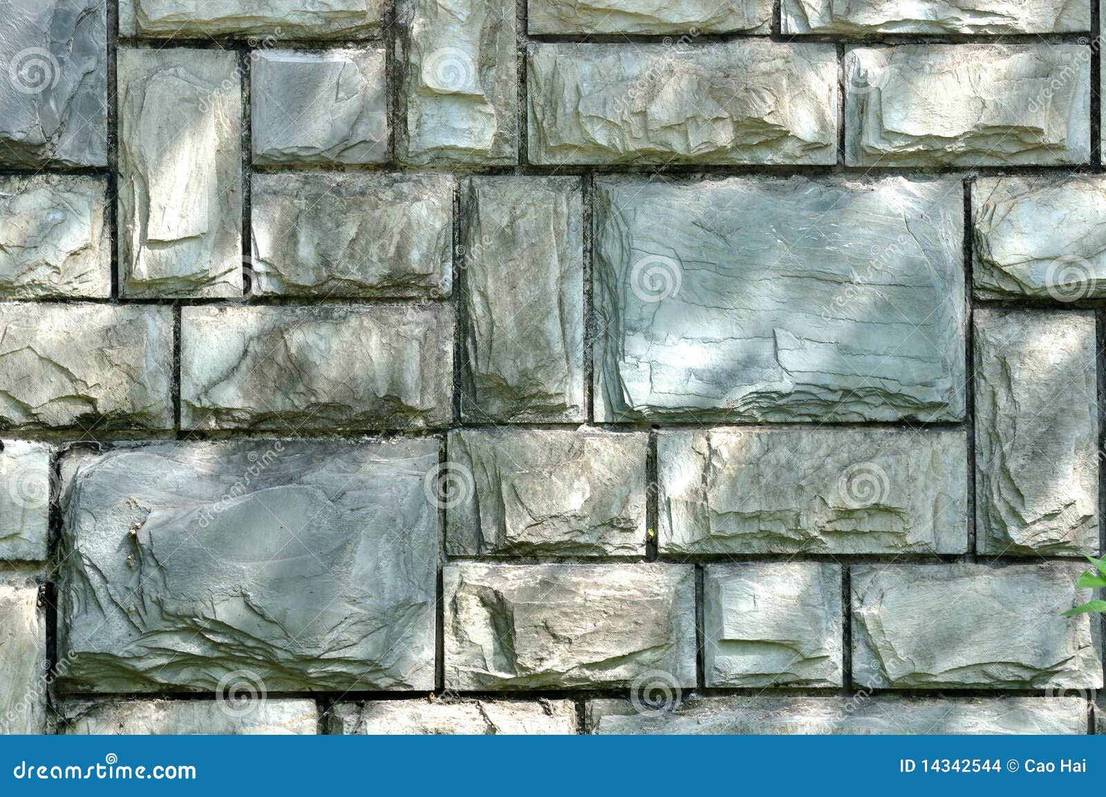 Stone wall in cyan color stock photo. Image of greena - 14342544