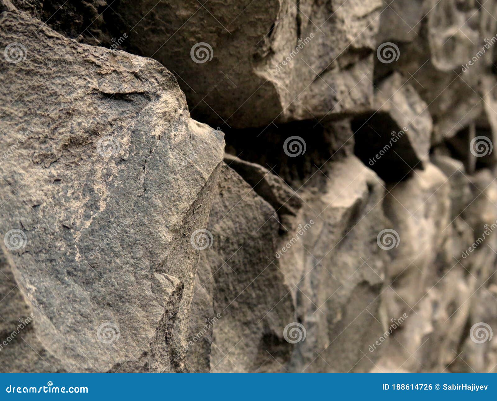 Sharp Edges of Stone Used As Brick for Wall. Stock Photo - Image of ...
