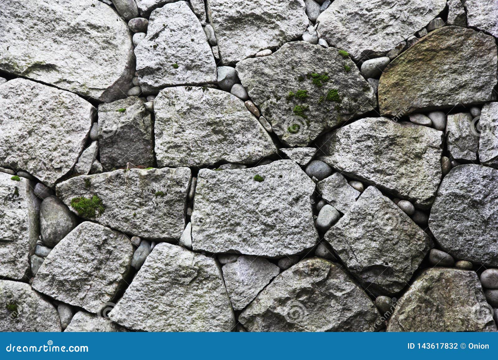 Stone Wall with Different Sized Stones Stock Photo - Image of grungy ...
