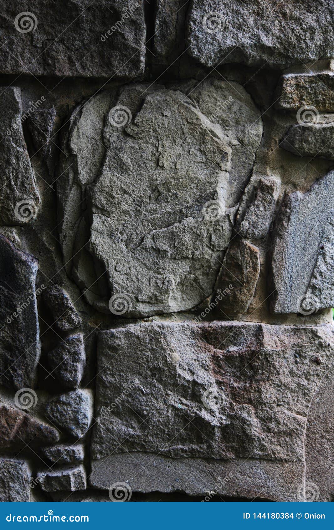 Stone Wall with Different Sized Stones Stock Photo - Image of cracked ...