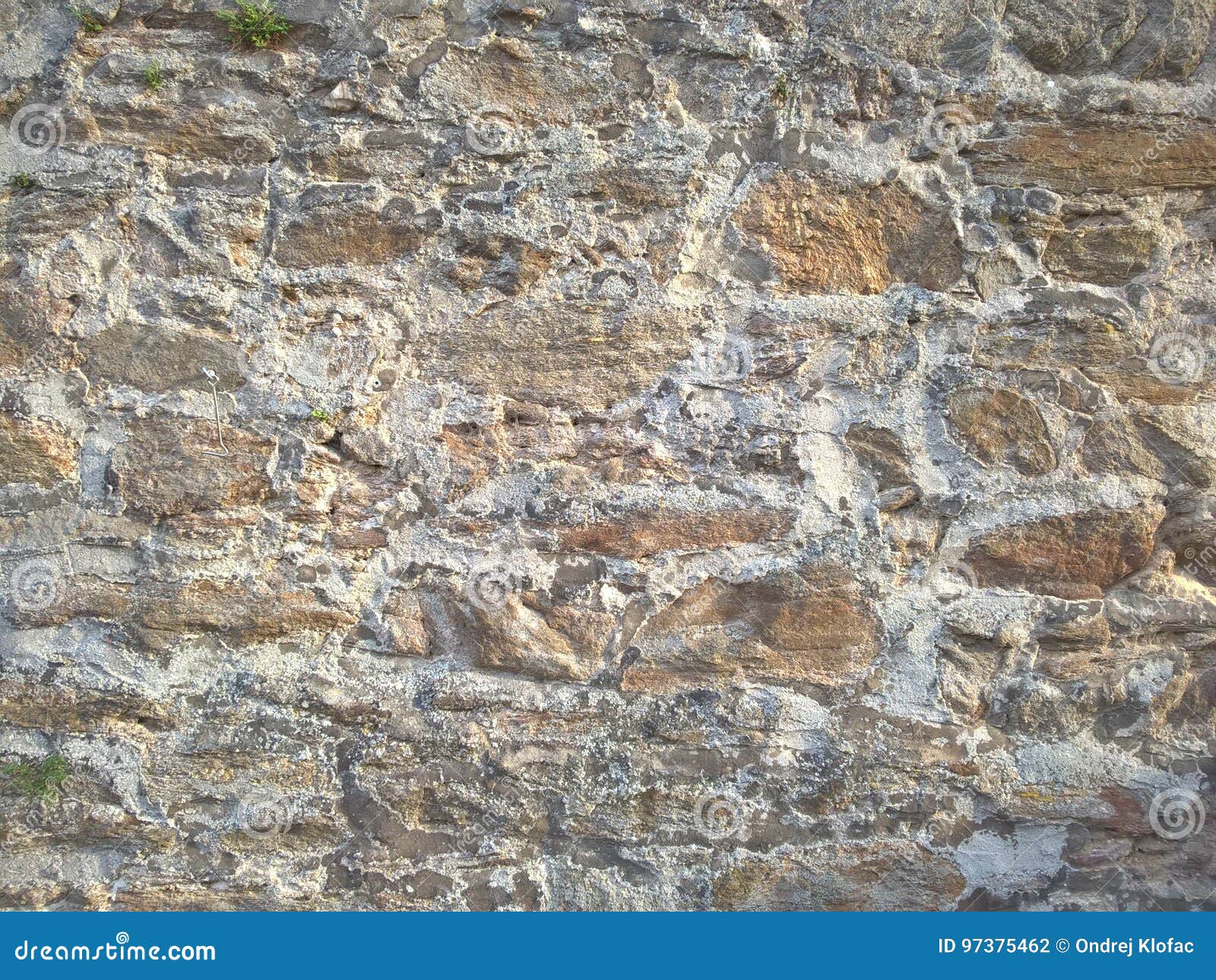 Stone Wall Different Types and Sizes of Stones Background Stock Photo ...