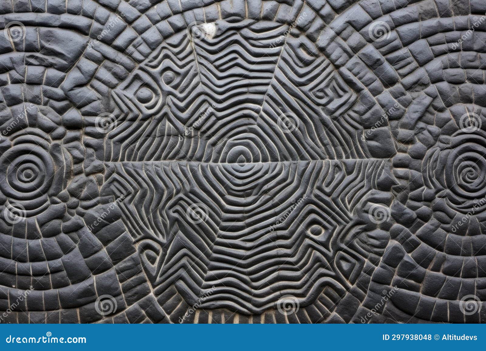 Stone Wall with Engraved Patterns Stock Photo - Image of texture ...