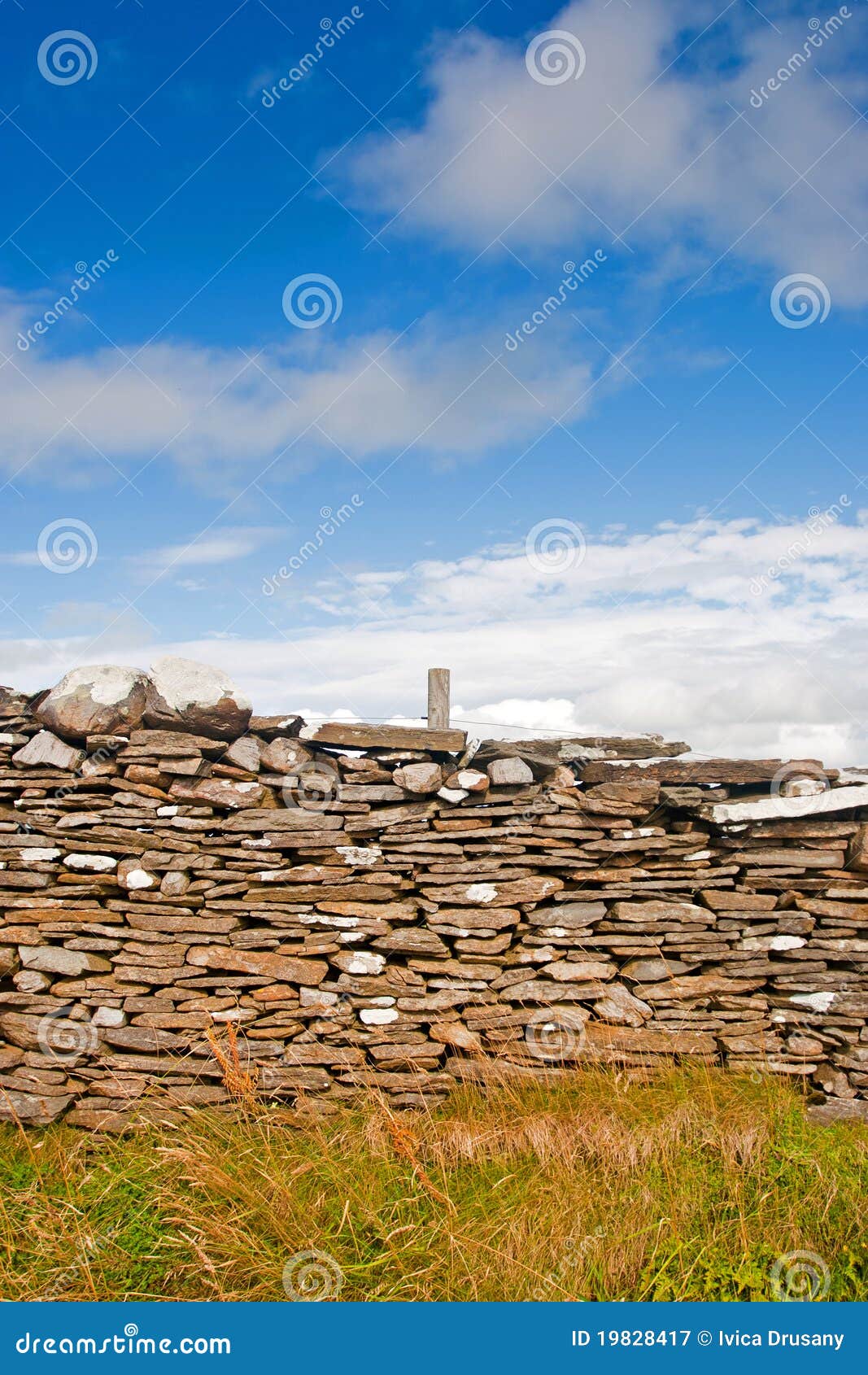 Stone wall on the farm stock image. Image of bright, fence - 19828417